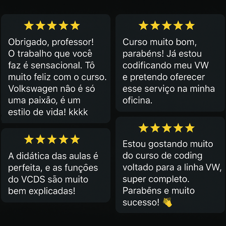 Curso de coding Volkswagen. – Nobre MotorSport